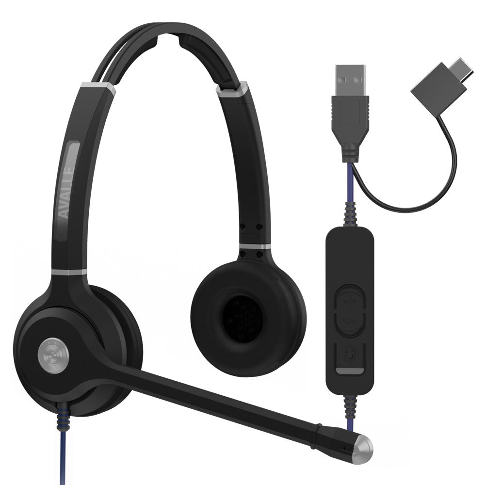 Avalle Verso Universal-USB Binaural Headset– best4headsets