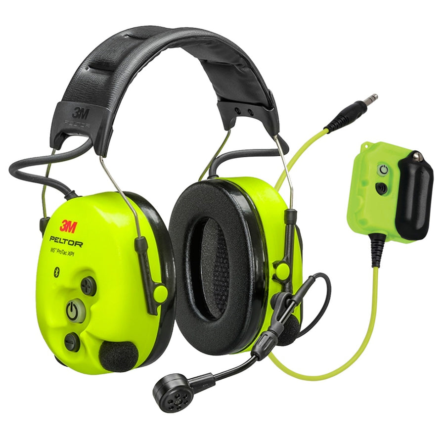 3M PELTOR Ground Crew Push Back Wireless Bluetooth Headset & PTT Adapt ...